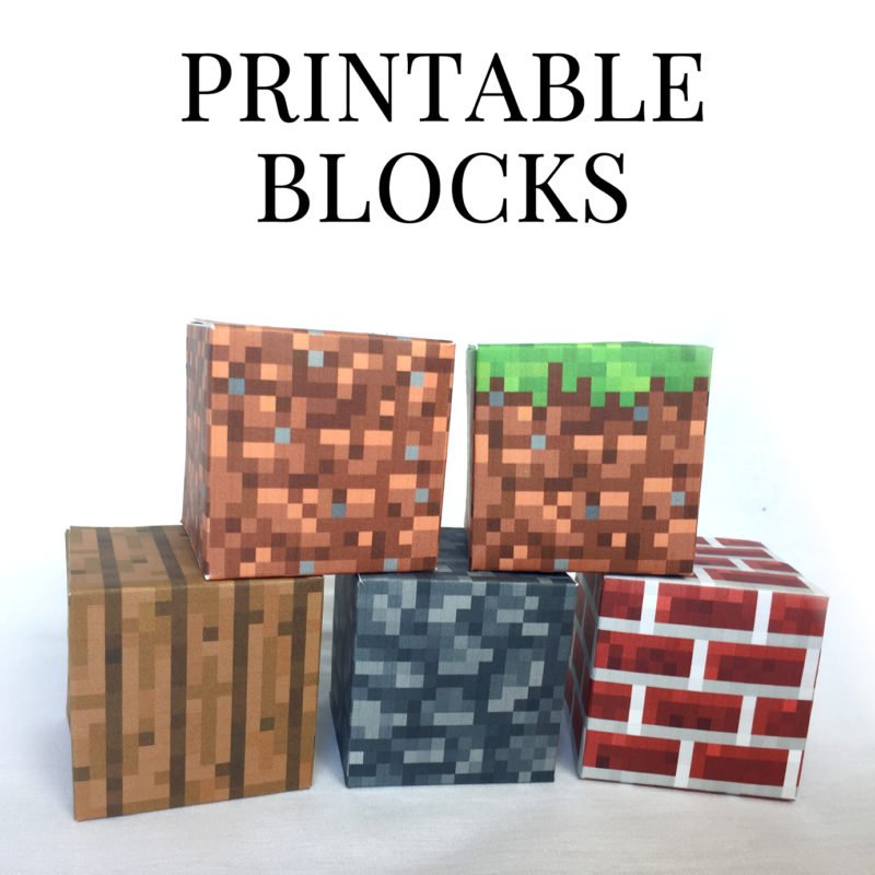 Minecraft Printable Papercraft Blocks - SET 2