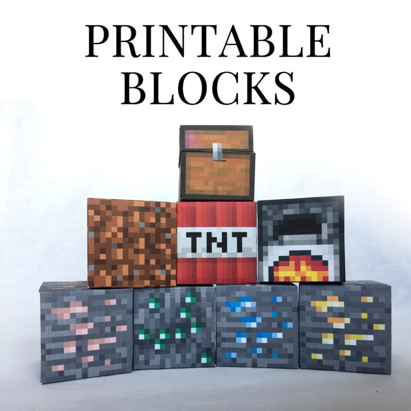 Minecraft Printable Papercraft Blocks - SET 4