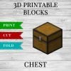 Chest - Minecraft Chest Printable Papercraft Template