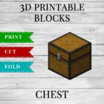 Chest - Minecraft Chest Printable Papercraft Template
