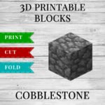 Cobblestone Block - Minecraft Cobblestone Block Printable Papercraft ...