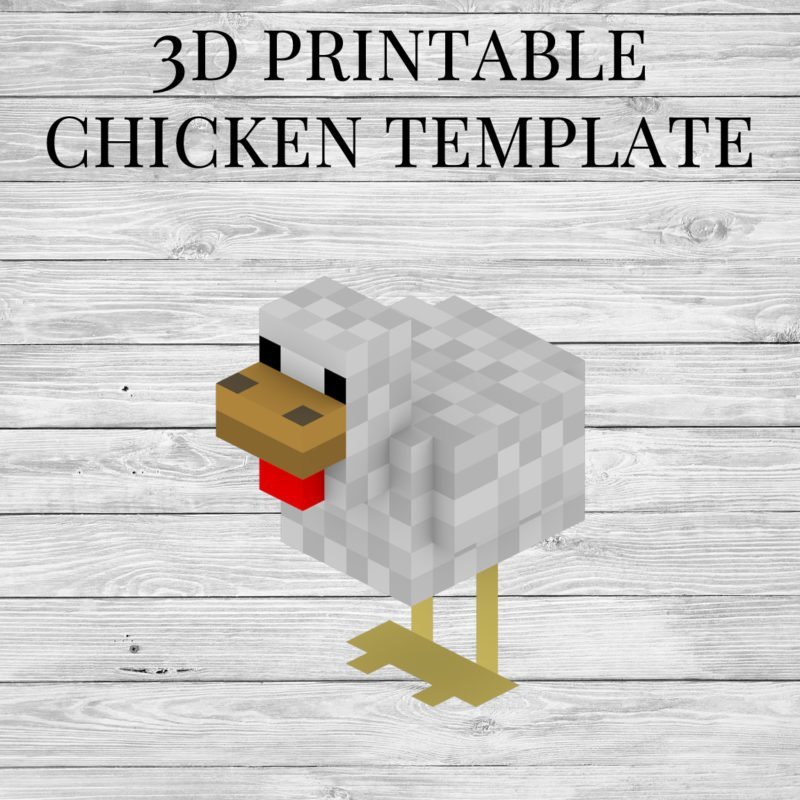 Chicken - Printable Minecraft Chicken Papercraft Template